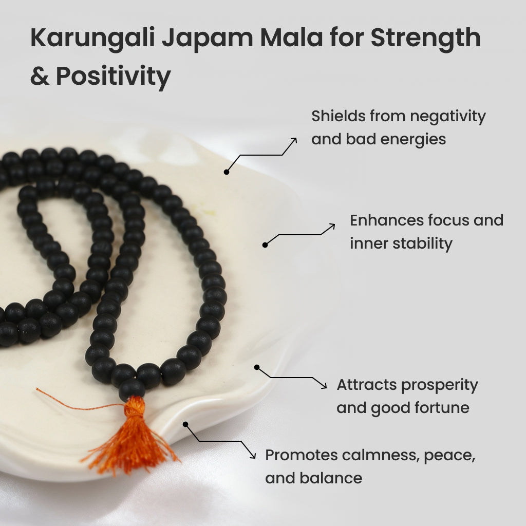Buy Siddh Original Karungali Malai 108 Beads 8mm – Astroyogi Store